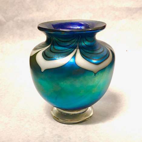 Hand Crafted Art Glass Vase - Strini Art Glass