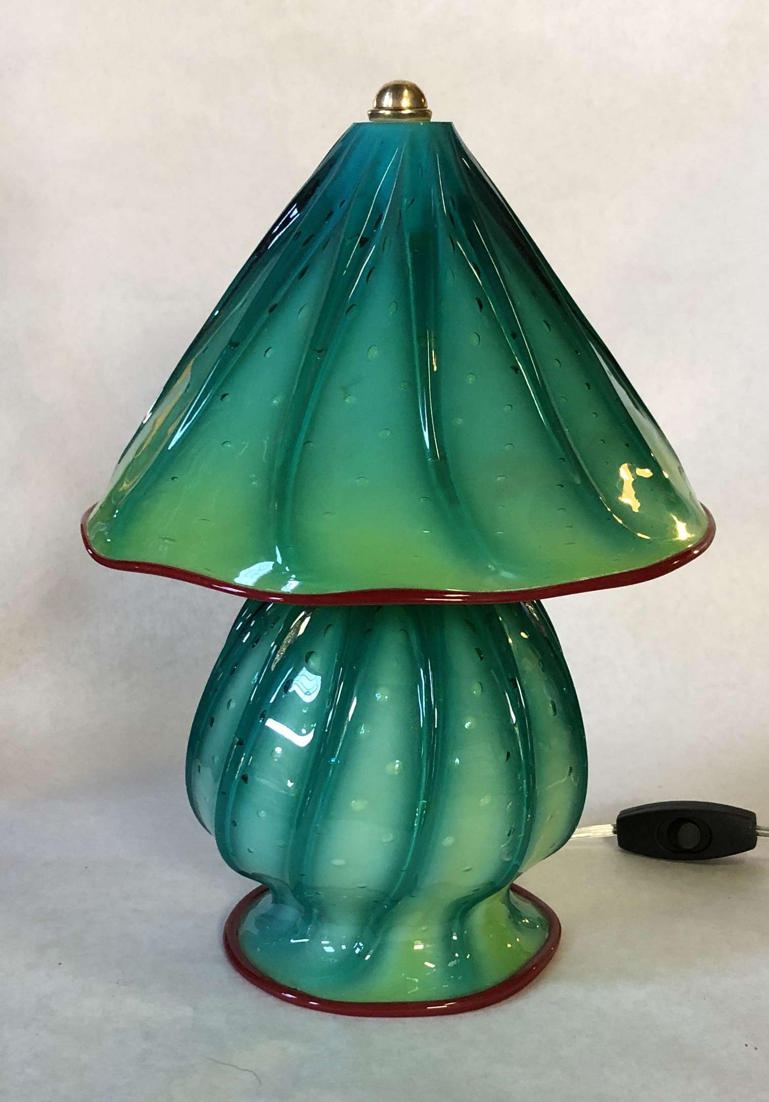 4759-Gem Table Lamp Aquarium. NOW SOLD - Strini Art Glass
