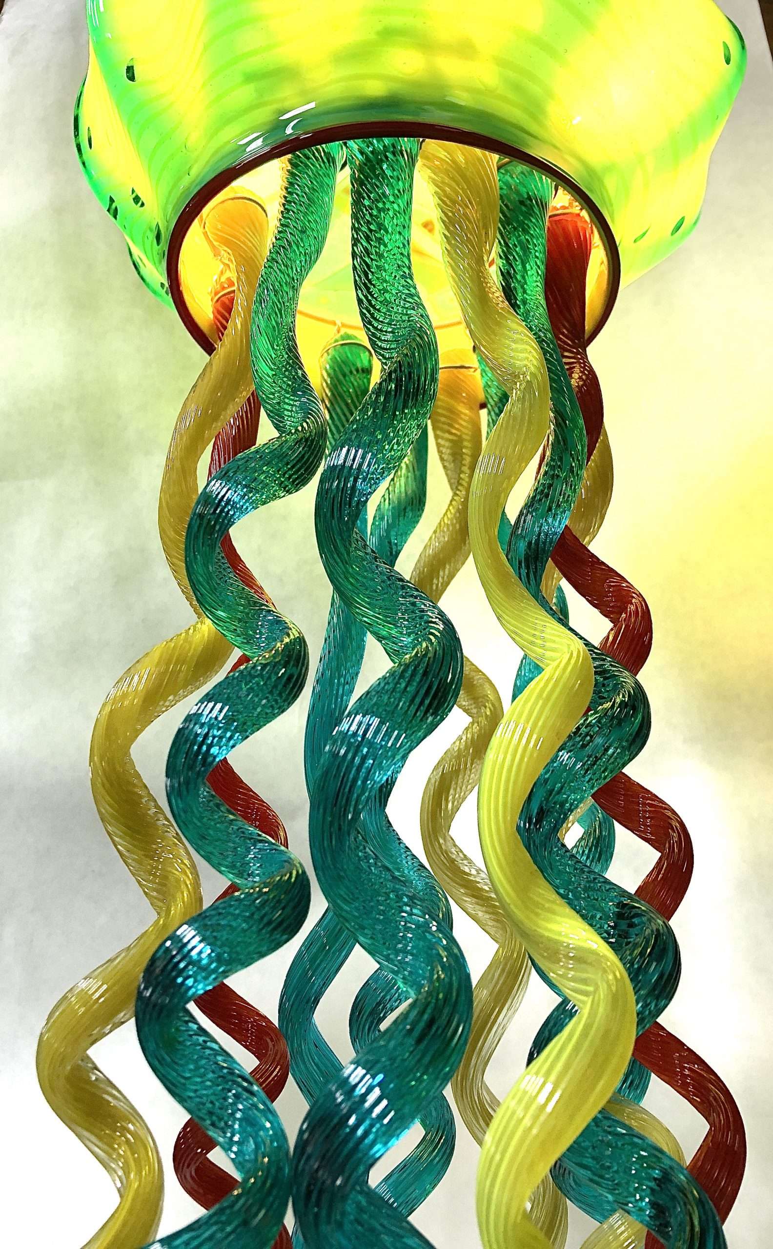 4637-Large Jelly Fish Pendant Lamp - Strini Art Glass