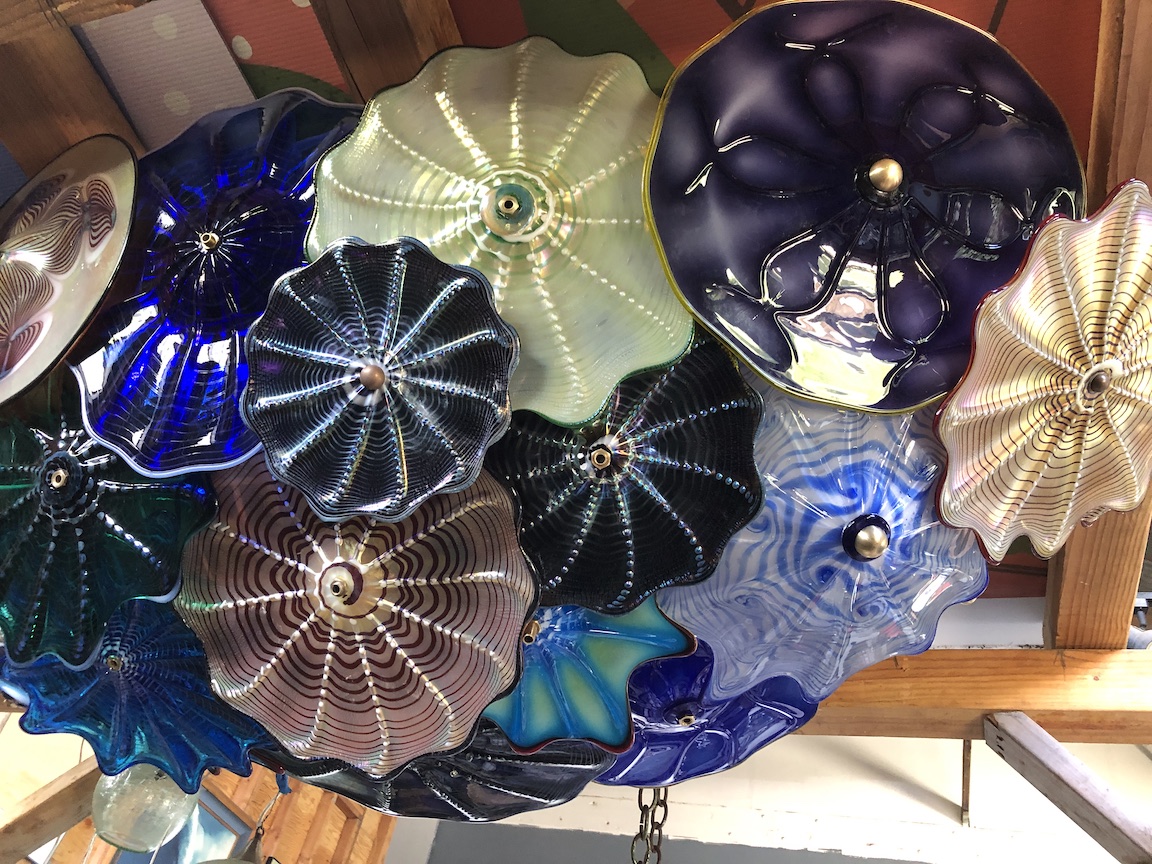 New Rondel Chandelier - Strini Art Glass